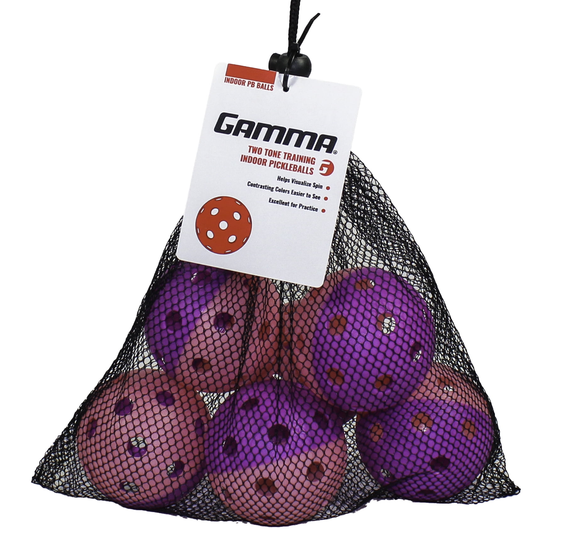 GAMMA Two Tone Indoor Pickleballs 6 Pack Purple Pink - Walmart.com
