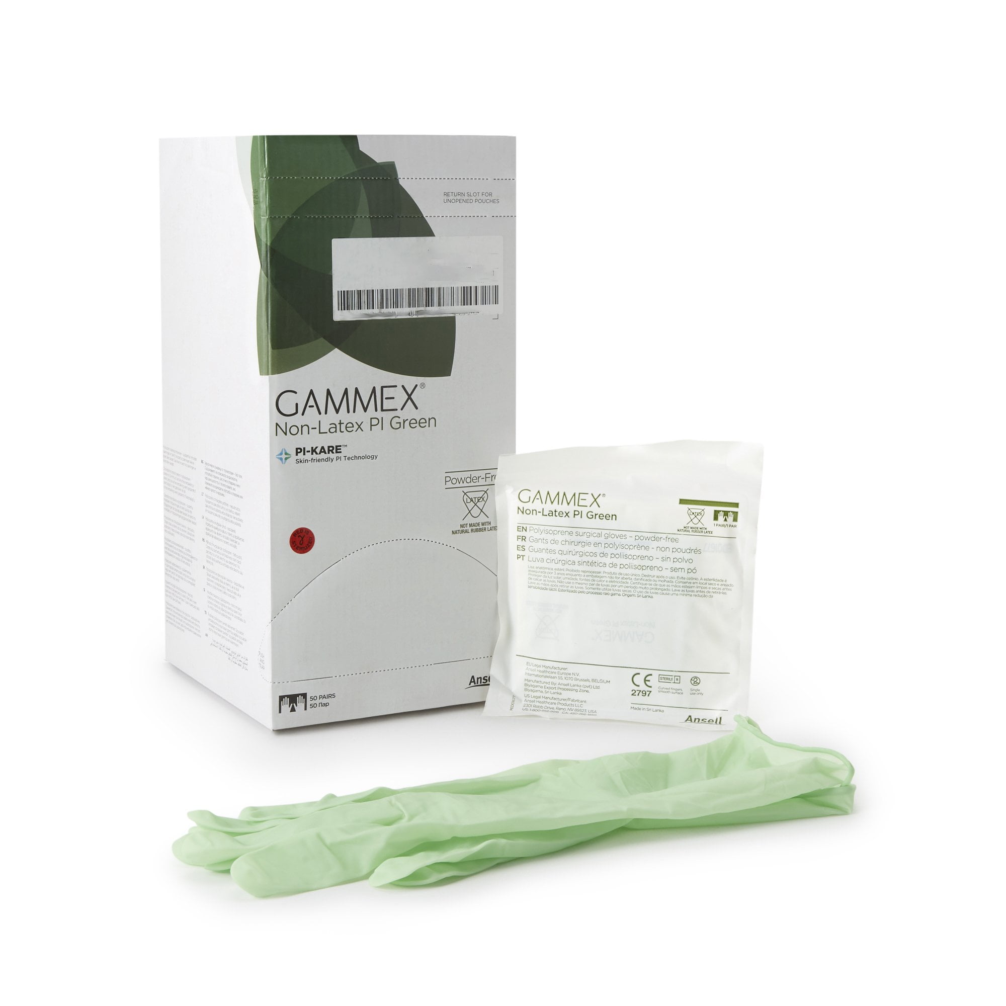 GAMMEX Non-Latex PI Green Disposable Sterile Polyisoprene Surgical ...