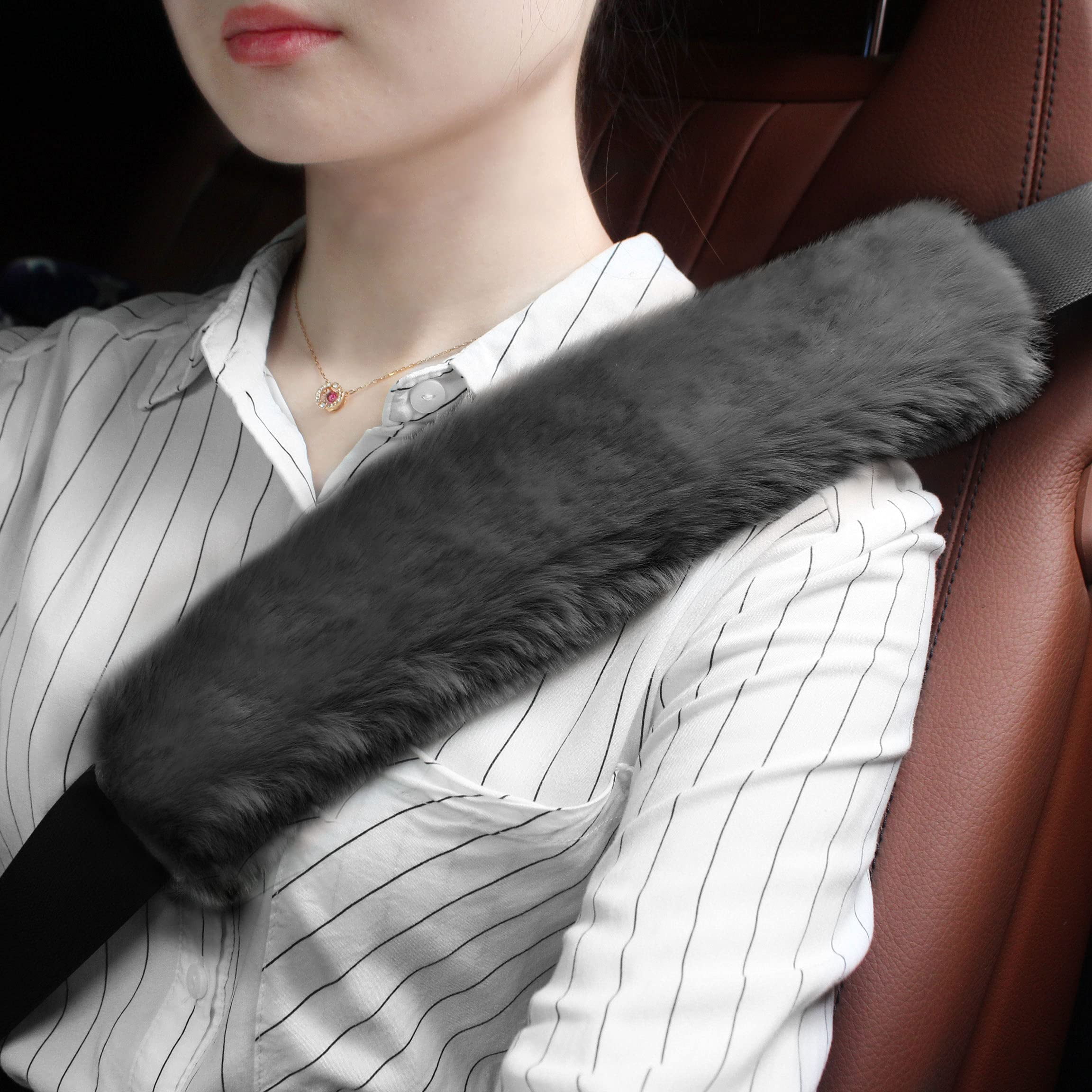 GAMPRO Car Seat Belt RE32 Pad Cover, 2-Pack Soft Car Safety Seat Belt ...