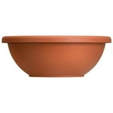 GAN EDEN 18" x 18" x 7" Round Clay Plastic Plant Pot with Removeable ...