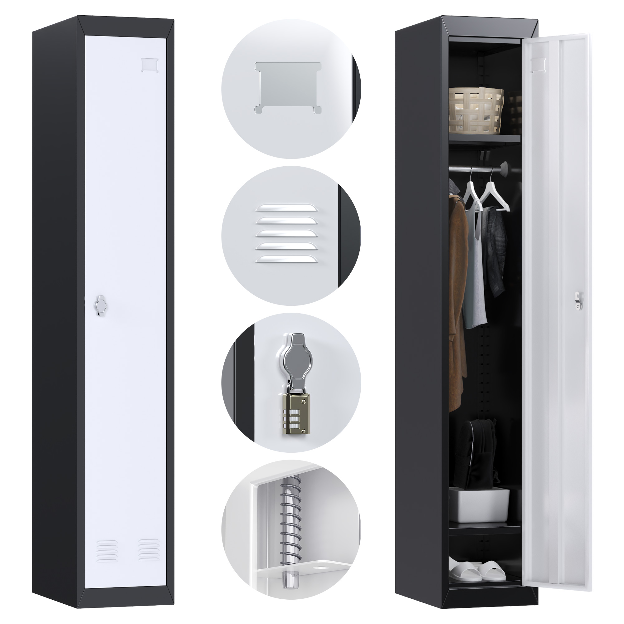 Closetmaid Adjustable Double Hang Closet Organizing Storage Rod, Nickel ...