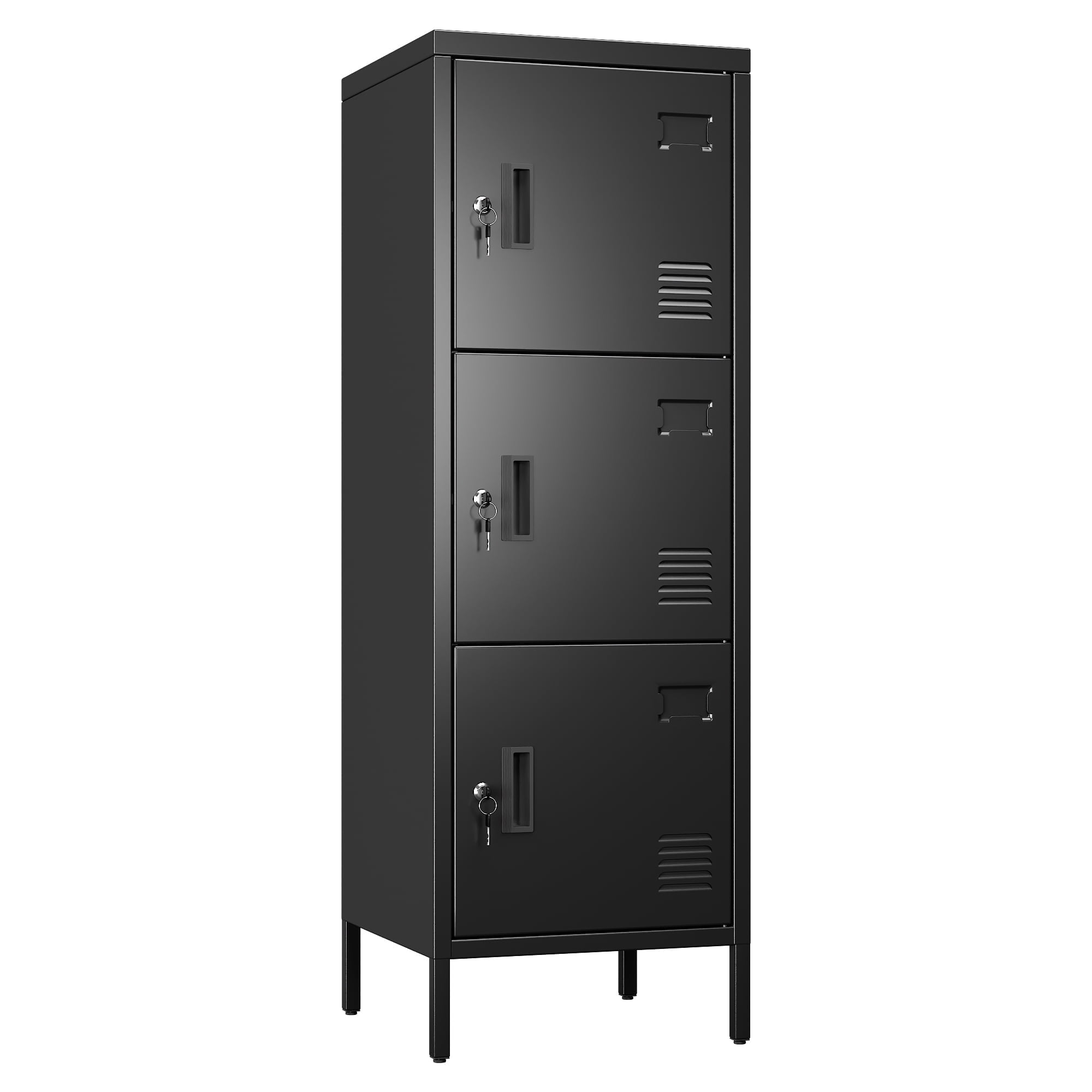 GANGMEI Metal Storage Locker with Ventilation Holes, Steel Single ...