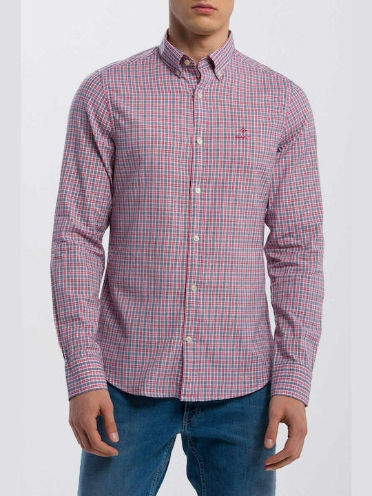 GANT Cardinal Red Windblown Oxford Check Slim Button Down Shirt 3016432 ...