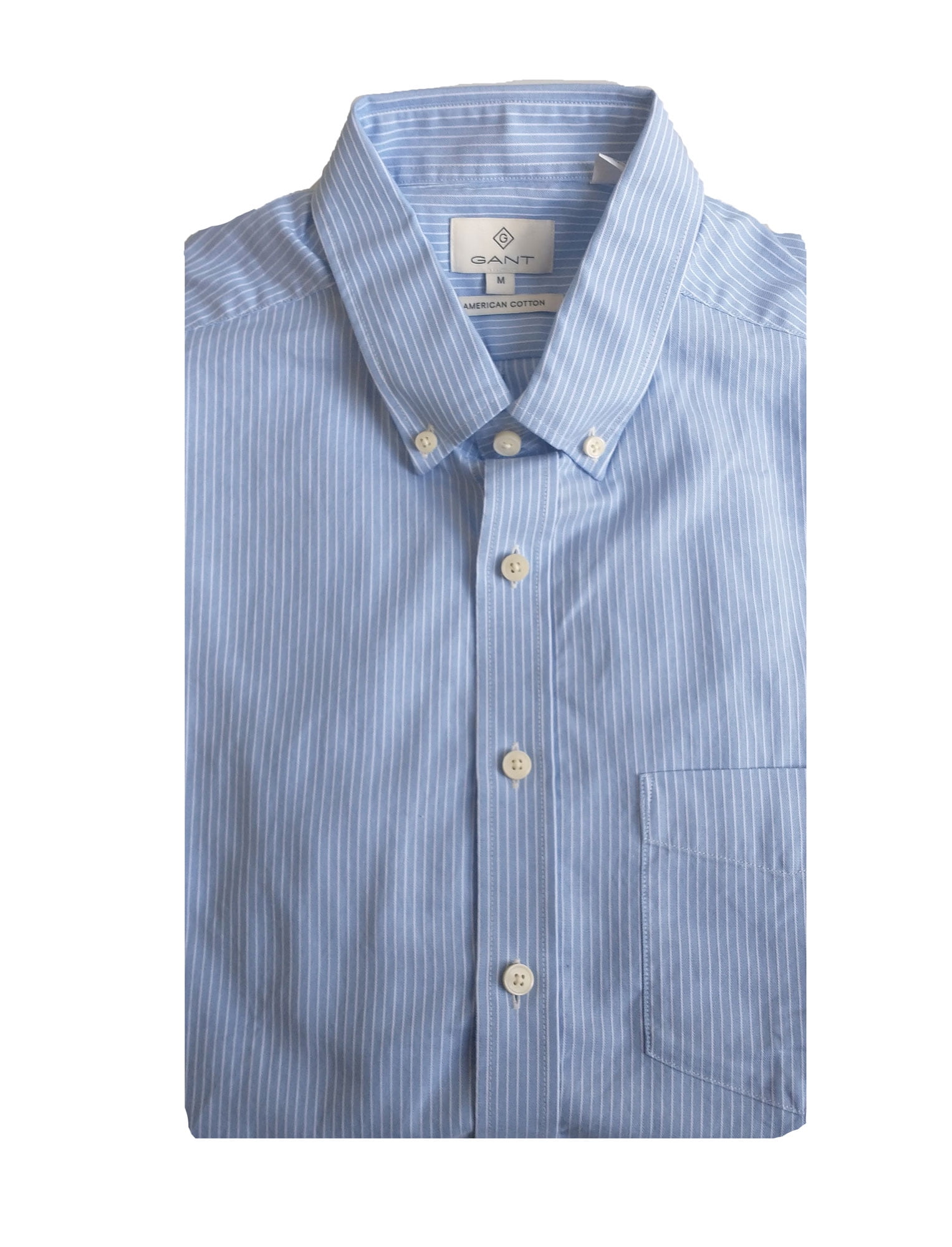 GANT DIAMOND G Men's Blue Royal Oxford Stripe Fitted BD 303072 Size M ...