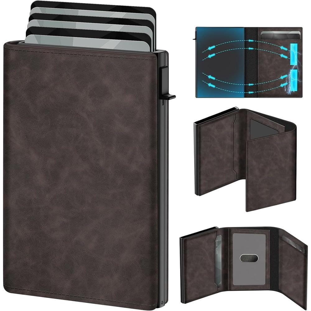 GAOCHALE Wallet for Men Pop up Card Holder, Smart, Slim, Minimalist ...