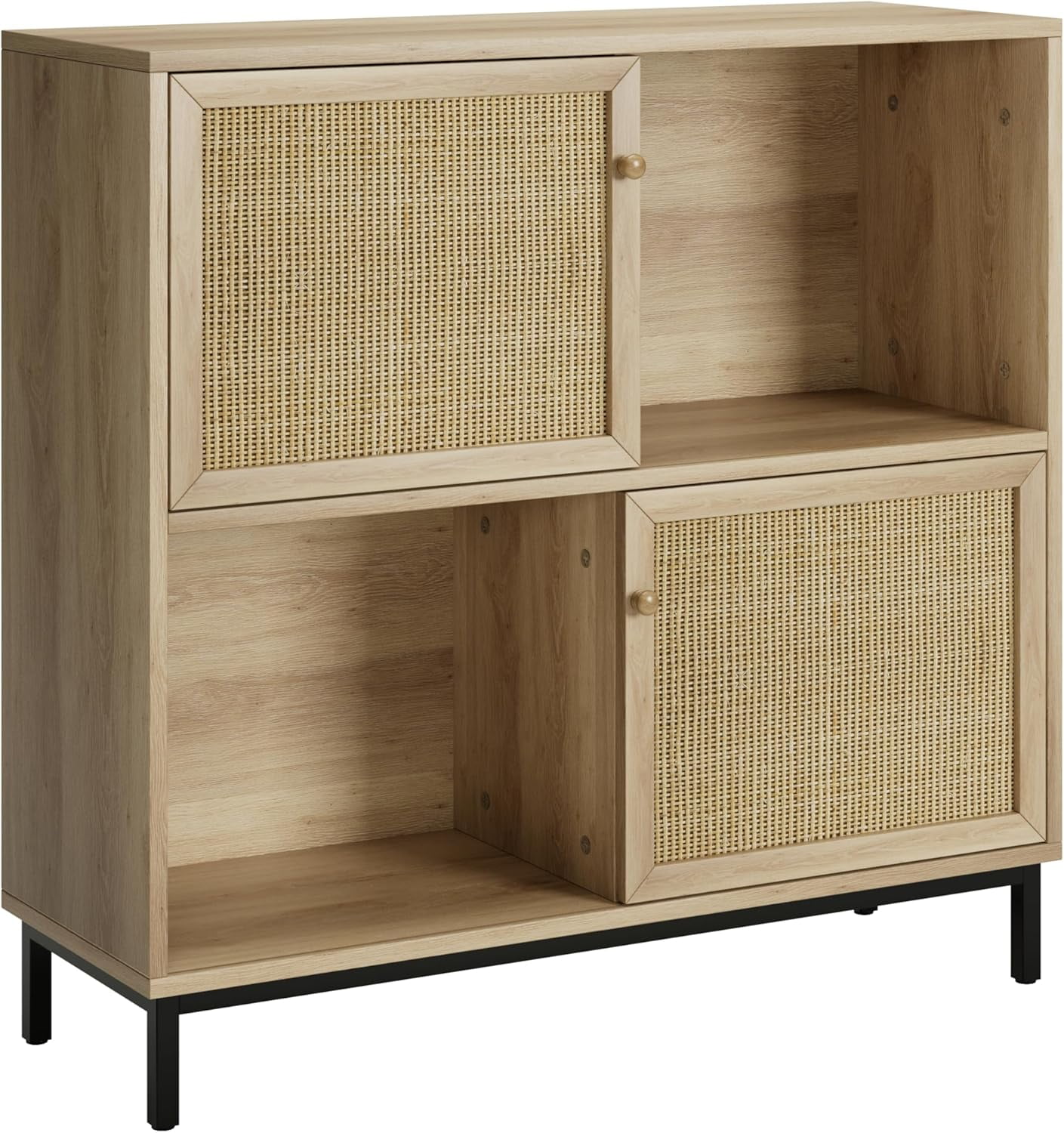 GAOMON Buffet Cabinet with Storage, Rattan Coffee Bar Cabinet, Small ...