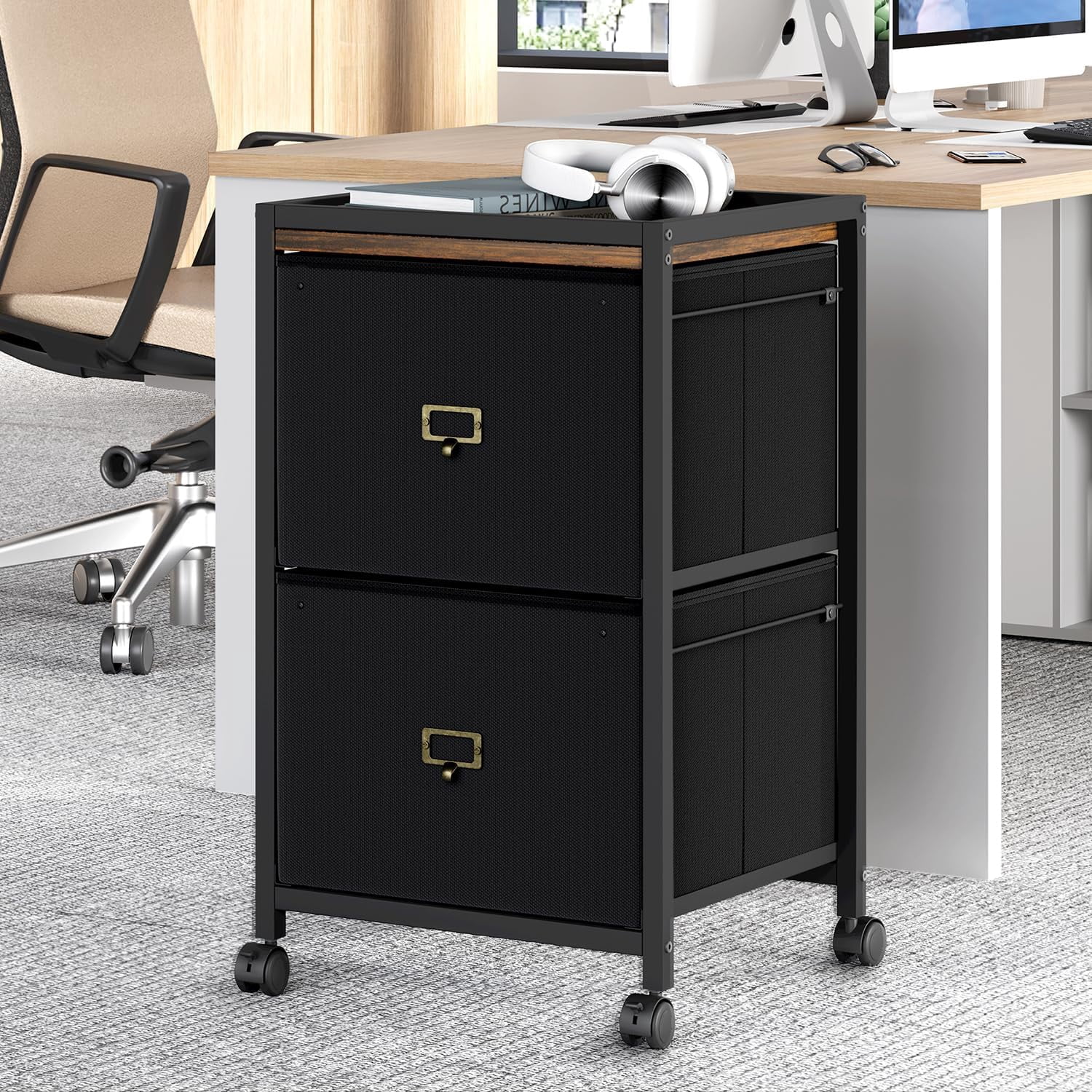 GAOMON File Cabinet, Filing Cabinet with 2 Drawer, Mobile File Cabinet ...