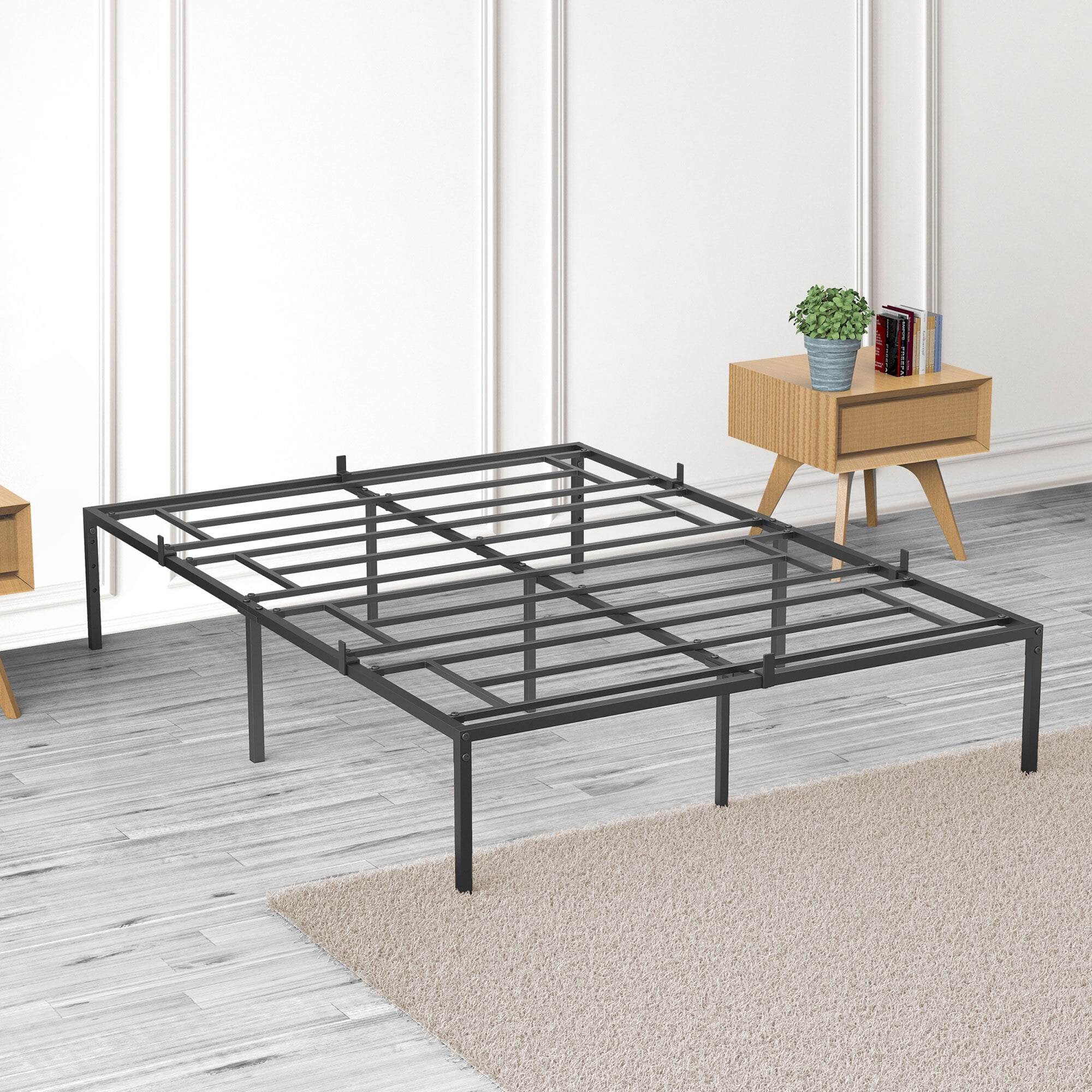 GAOMON Full Bed Frames No Box Spring Needed, 14 Inch Black Metal Full ...