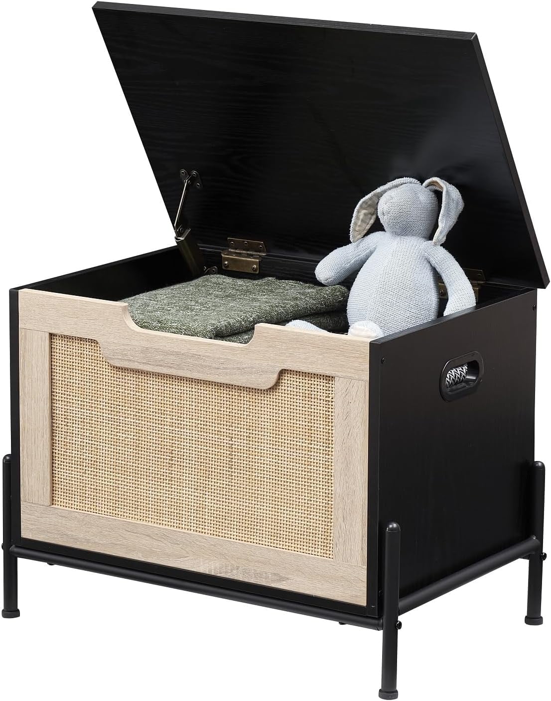 GAOMON Rattan Storage with Safety Hinges, Storage Organizer, Storage ...