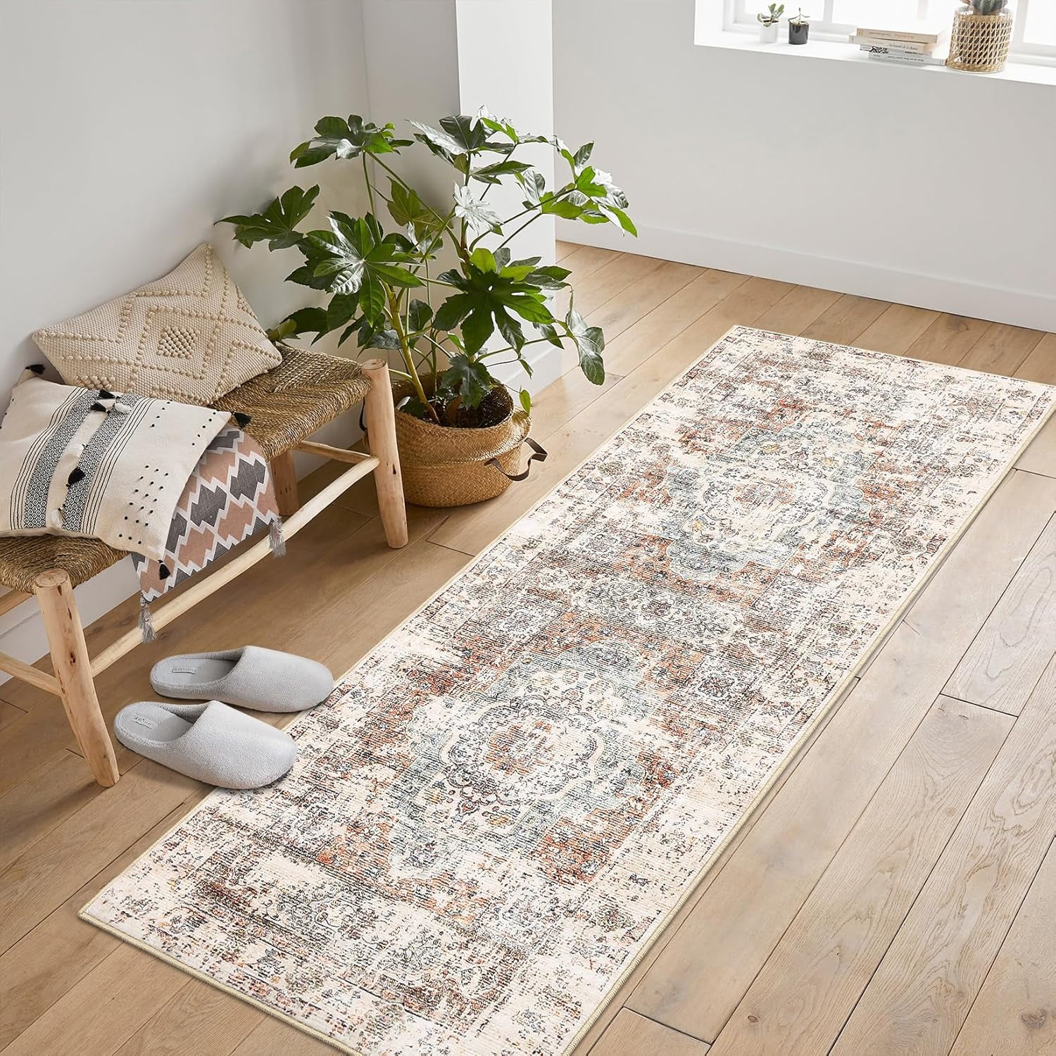 GAOMON Washable Runner Rug 2x6 Vintage Runner Rug Indoor Soft Hallway ...