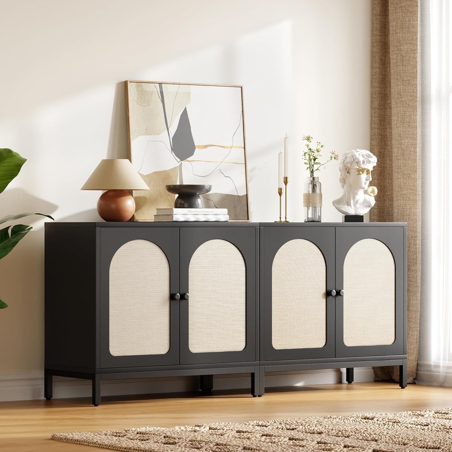 GAOMON Wicker Door Buffet - Multi-functional Storage Solutions for Your ...