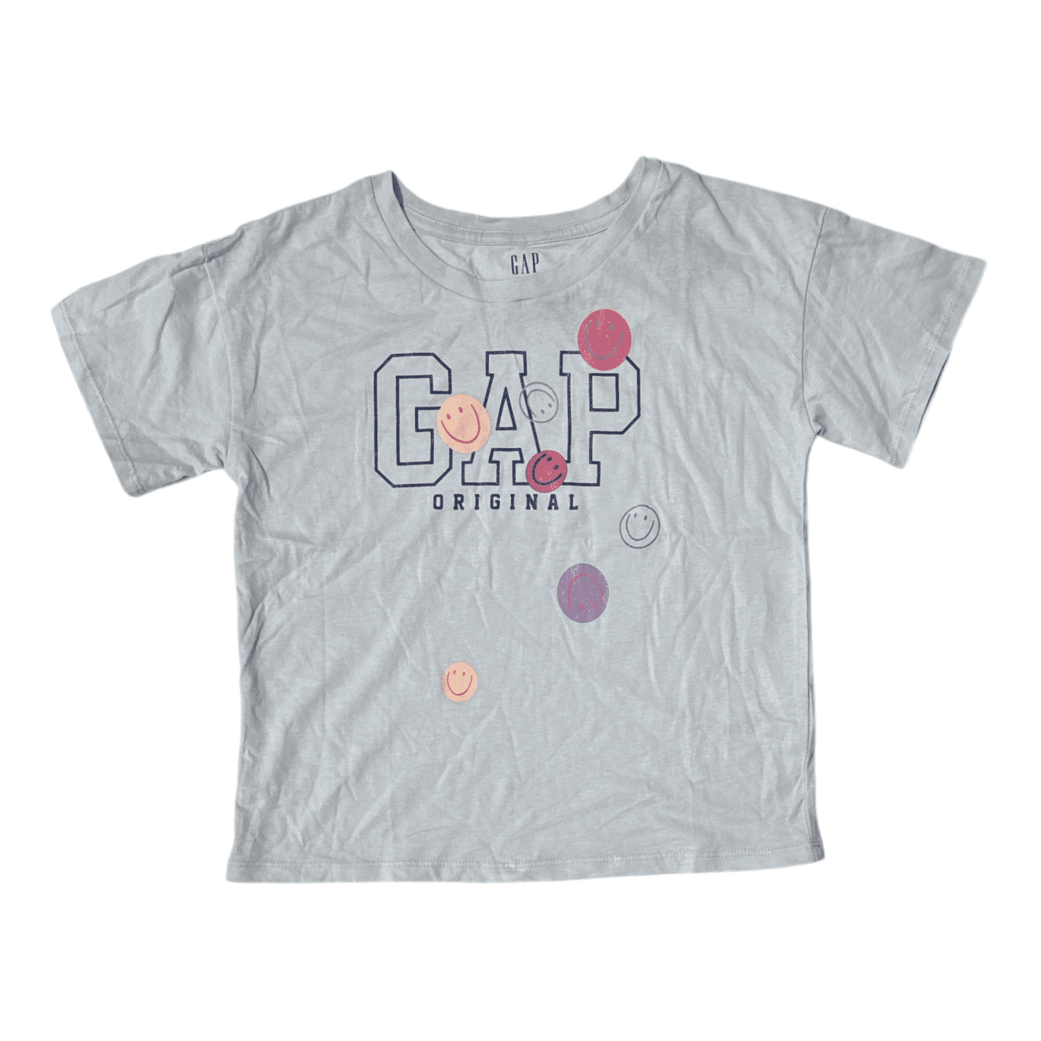 GAP Kids Girl's Short Sleeve Pullover Cotton Tee T-Shirt (Skywriting, L ...