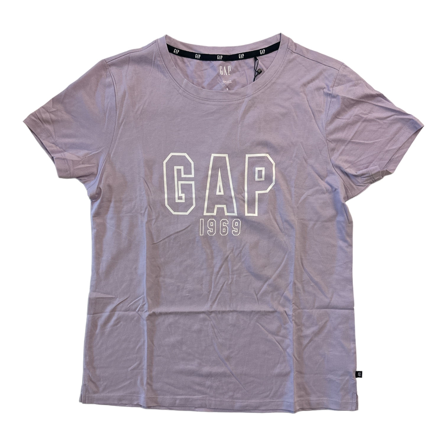 GAP Ladies Relaxed Fit Graphic Logo Crew Neck Short Sleeve Tee (Orchid ...
