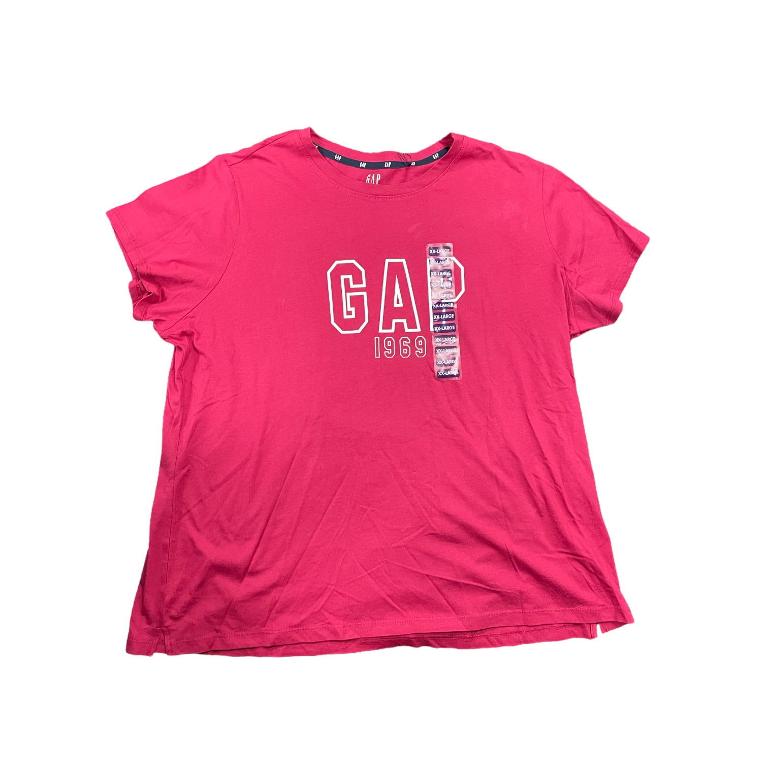 GAP Ladies Relaxed Fit Graphic Logo Crew Neck Short Sleeve Tee (Red Bud ...