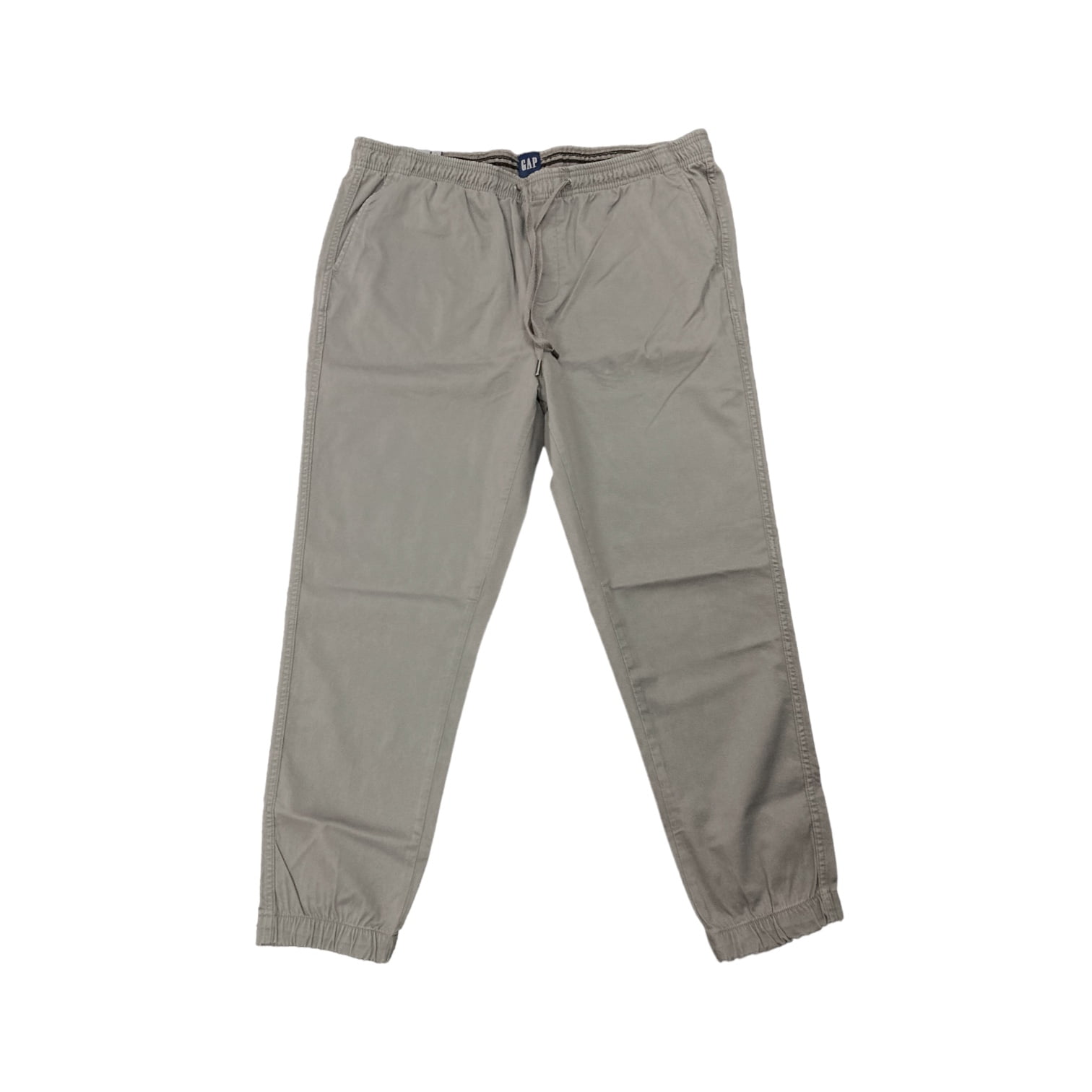 GAP Men's Elastic Ankle Drawstring Waist Long Pants (Smoked Pearl, L ...