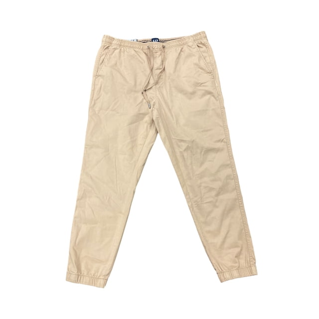 GAP Men's Elastic Ankle Drawstring Waist Long Pants (Tannin, L ...