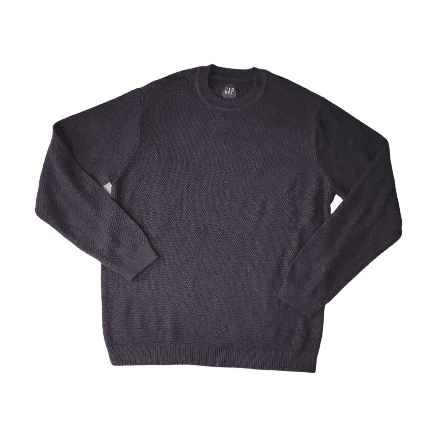 GAP Men's Long Sleeve Seed Stitch Crew Neck Ribbed Cuffs Sweater ...