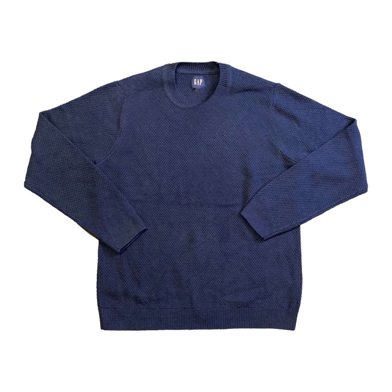 GAP Men's Long Sleeve Seed Stitch Crew Neck Ribbed Cuffs Sweater (Black ...