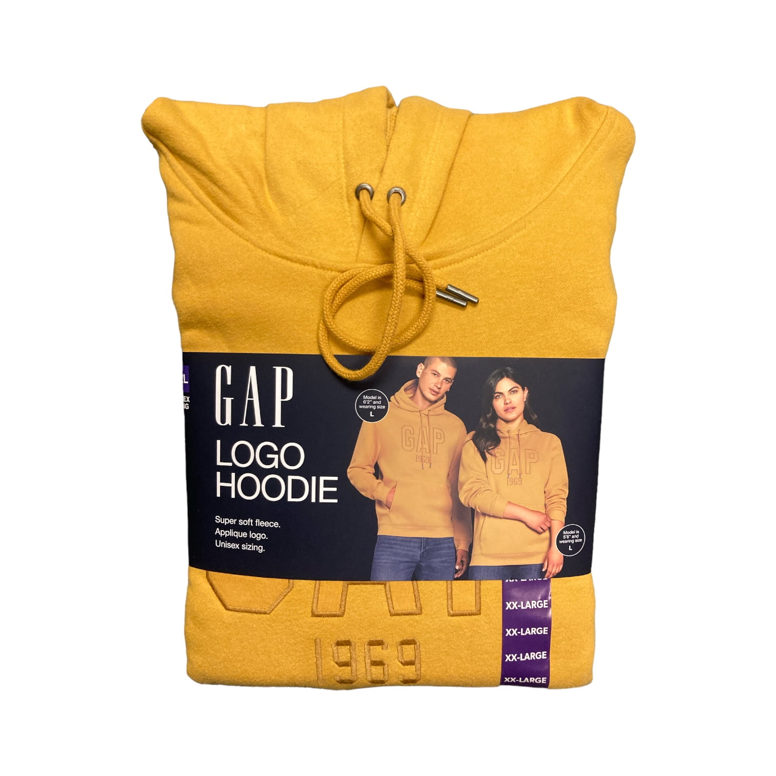 GAP Unisex Super Soft Long Sleeve 1969 Logo Pullover Fleece Hoodie ...