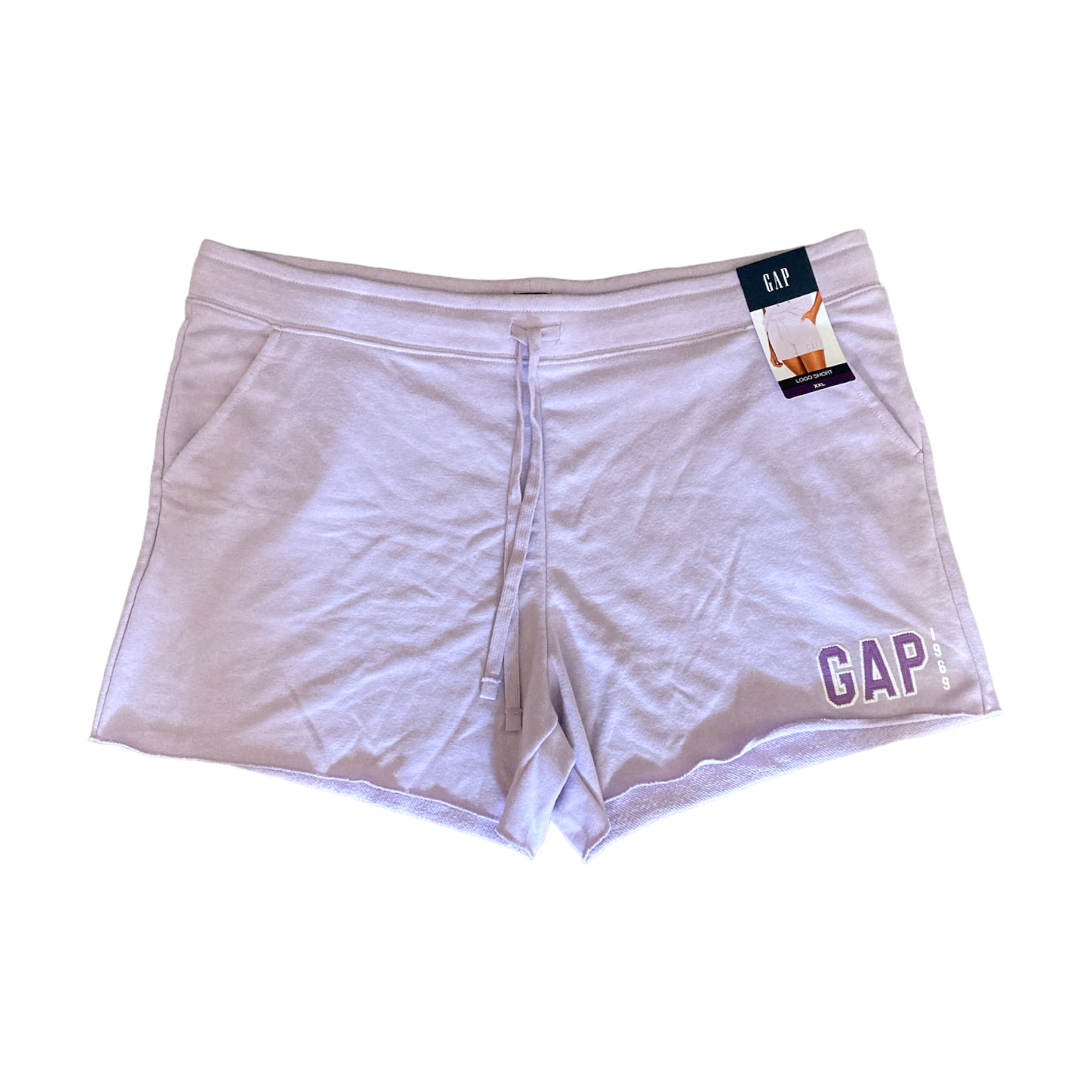 GAP Women's Soft Pull On Drawstring Logo 4" Inseam Short (Orchid Petal ...