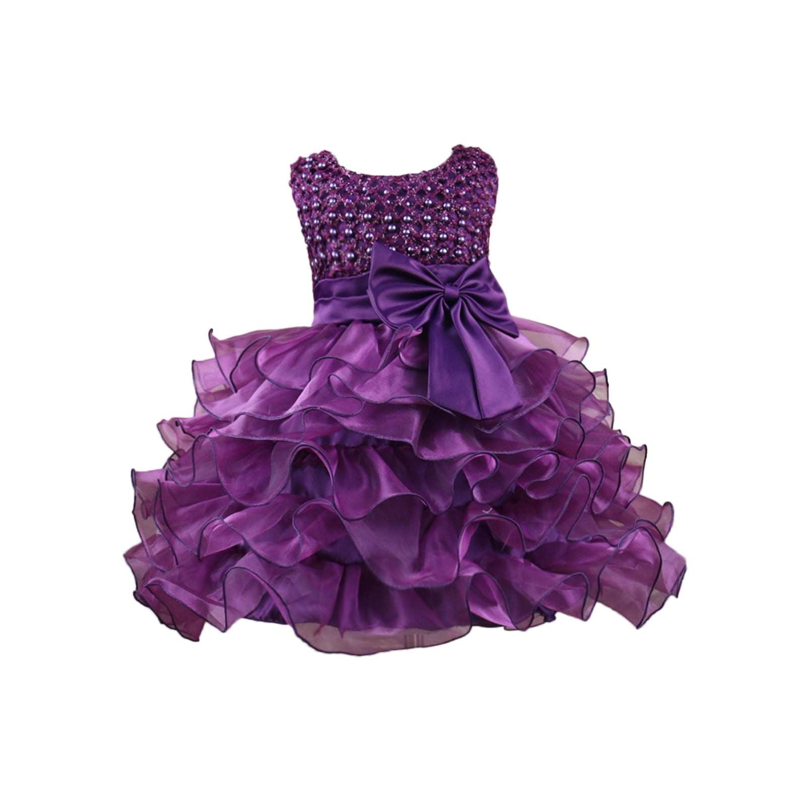 GAQLIVE Newborn Infant Girls Spring Summer Solid Party Wedding Flower ...