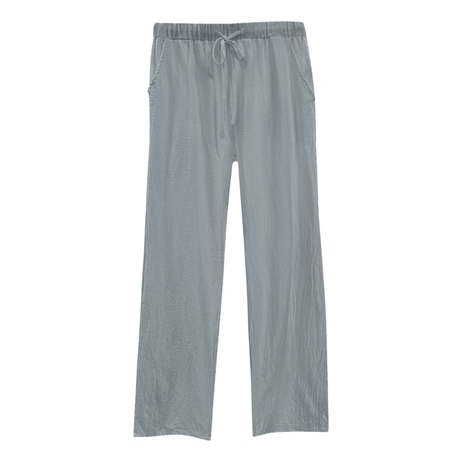 GAQLIVE Womens Daily Elastic Waist Workout Trousers Solid Long Pants ...