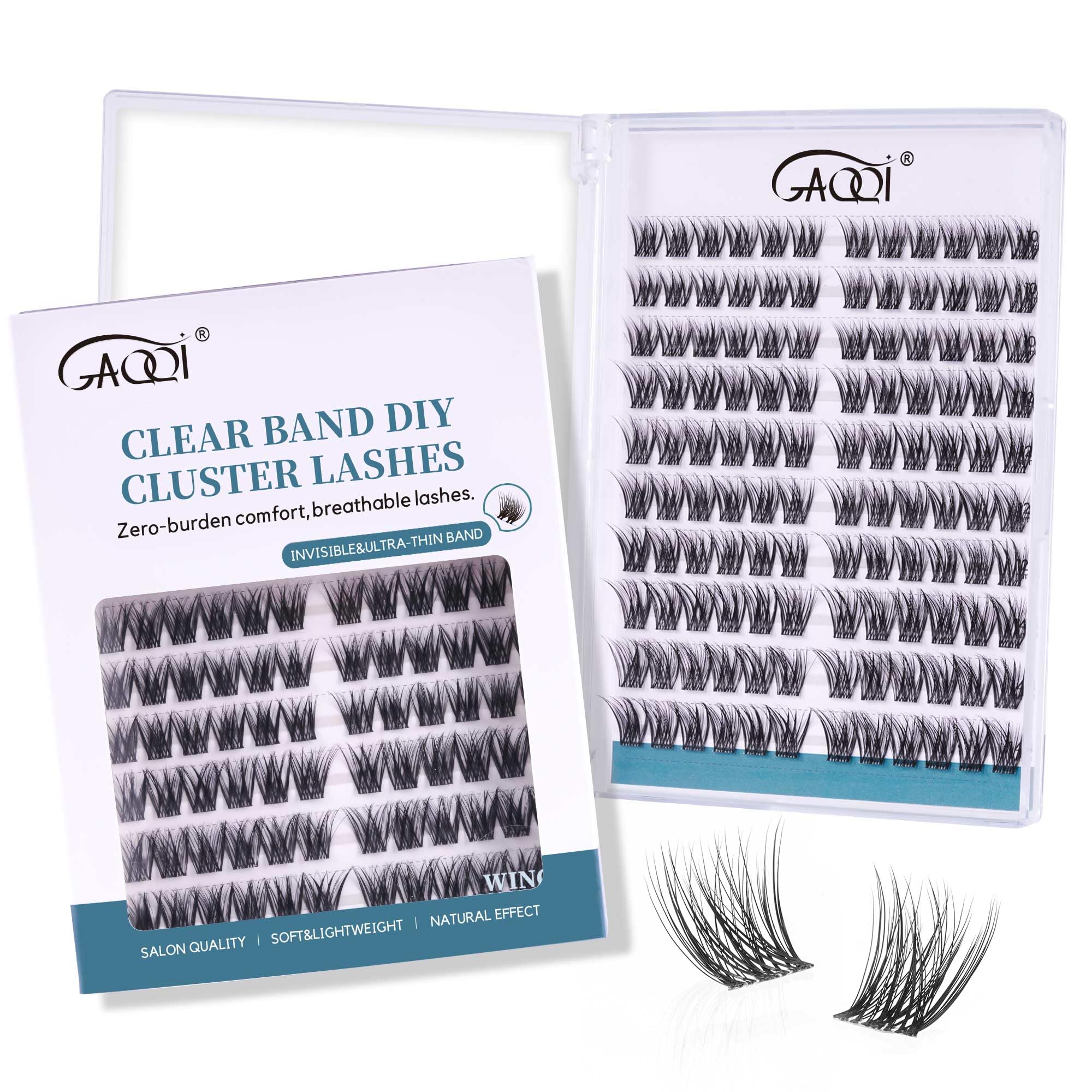 GAQQI Lash Clusters Volume OLF24 & Fluffy Eyelash Clusters 10-14mm ...