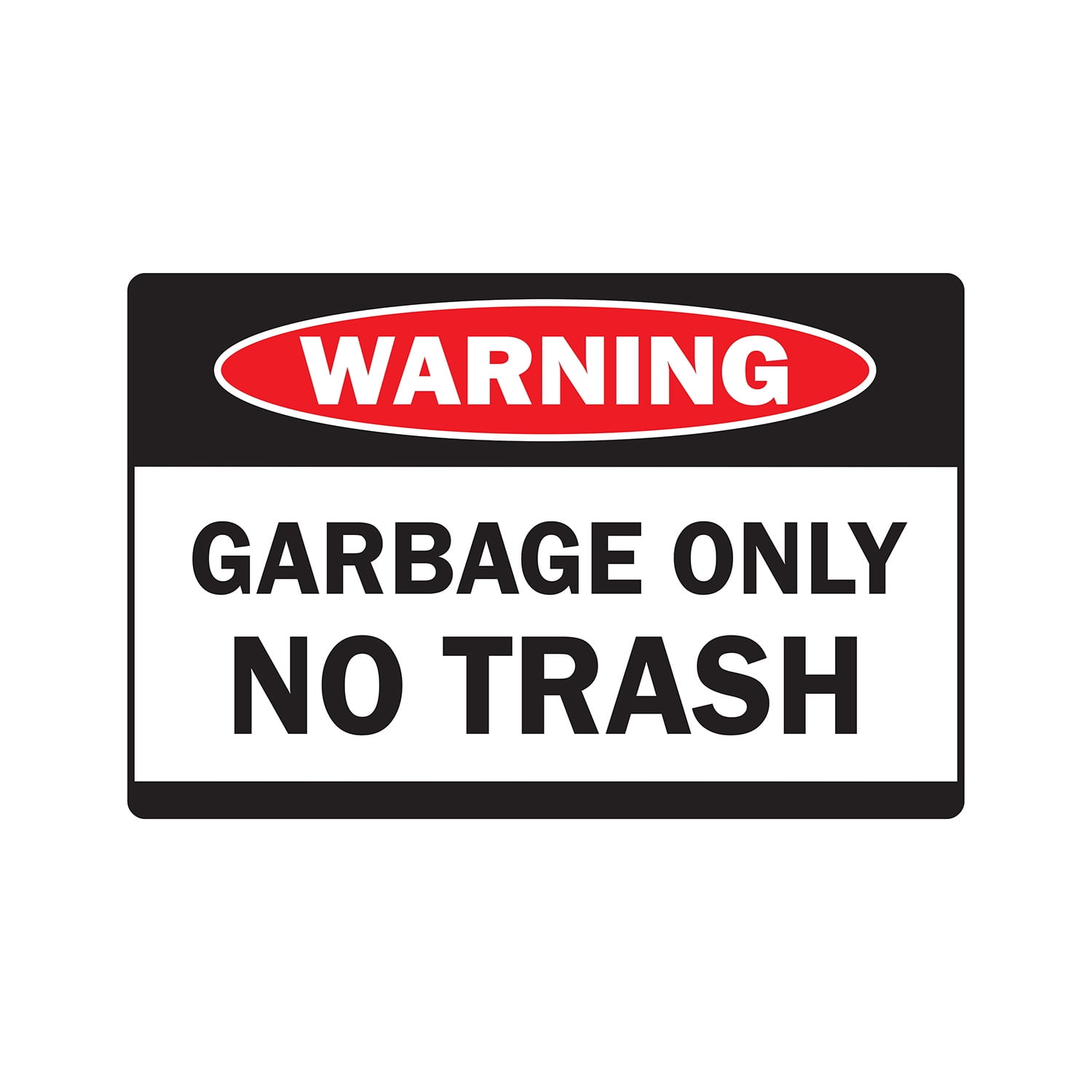 GARBAGE ONLY Sign trash can dumpster - Walmart.com