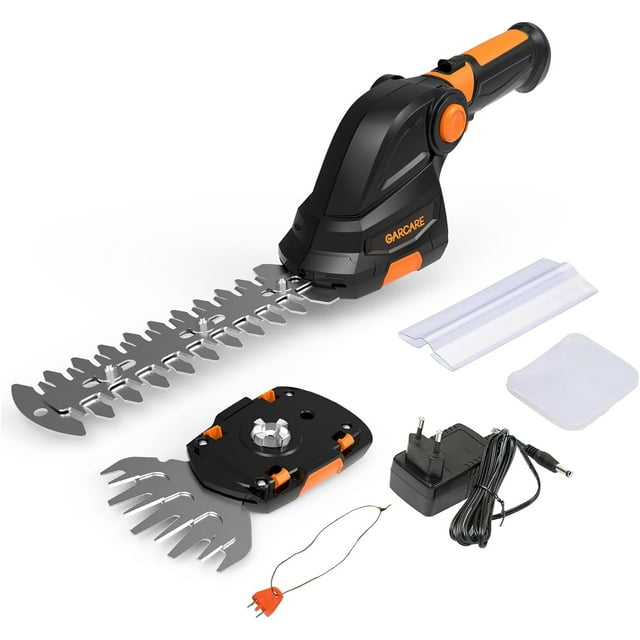 GARCARE 2 in 1 Grass Shears & Mini Hedge Trimmer, Cordless Handheld ...