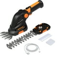 GARCARE 2-in-1 Cordless Grass Shears & Hedge Trimmer with 1.5Ah Battery for Garden, Lawn & Shrub ...
