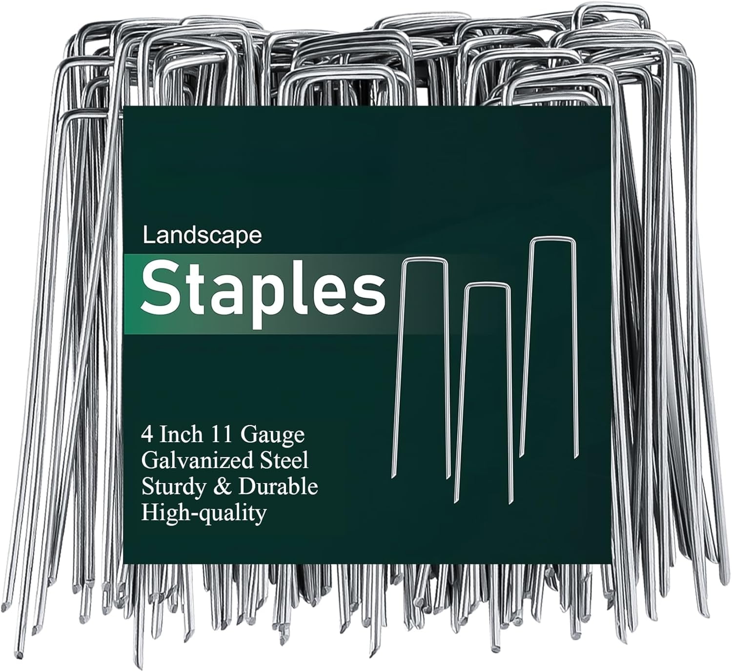 GARDEN 6 Inch 50 Pack Hot-dip Galvanized Landscape Staples Plant Cover ...