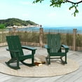 GARDEN Set of 2 Modern Plastic Outdoor Rocking Chairs for Patio Porch ...