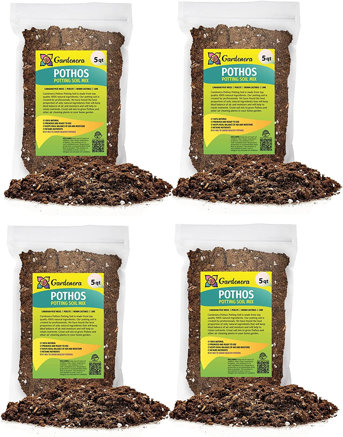 GARDENERA Air-Purifying Plant Potting Mix - 20 Quart - Potting Soil for ...