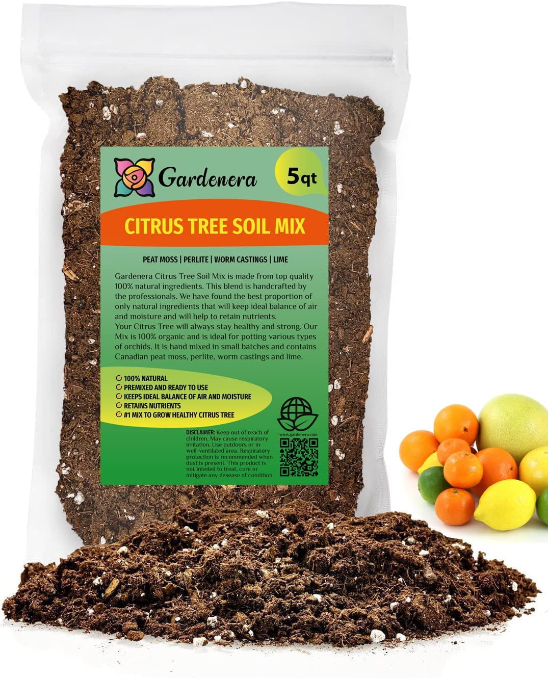 GARDENERA Citrus Tree Potting Soil Mix, Special Blend for Indoor ...