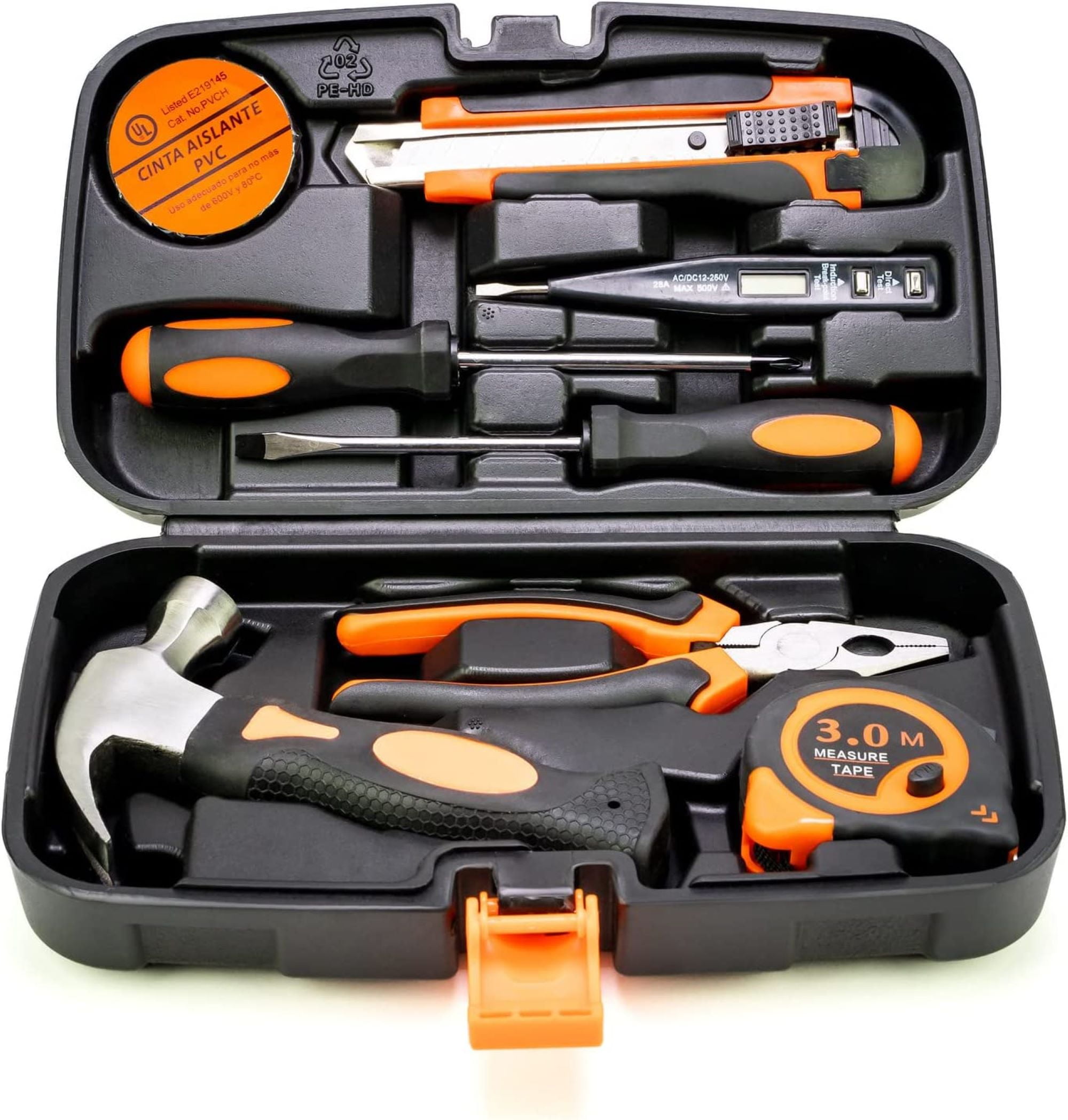 GARDENERA Essential Small Homeowner 9-Piece Tool Set General Household ...