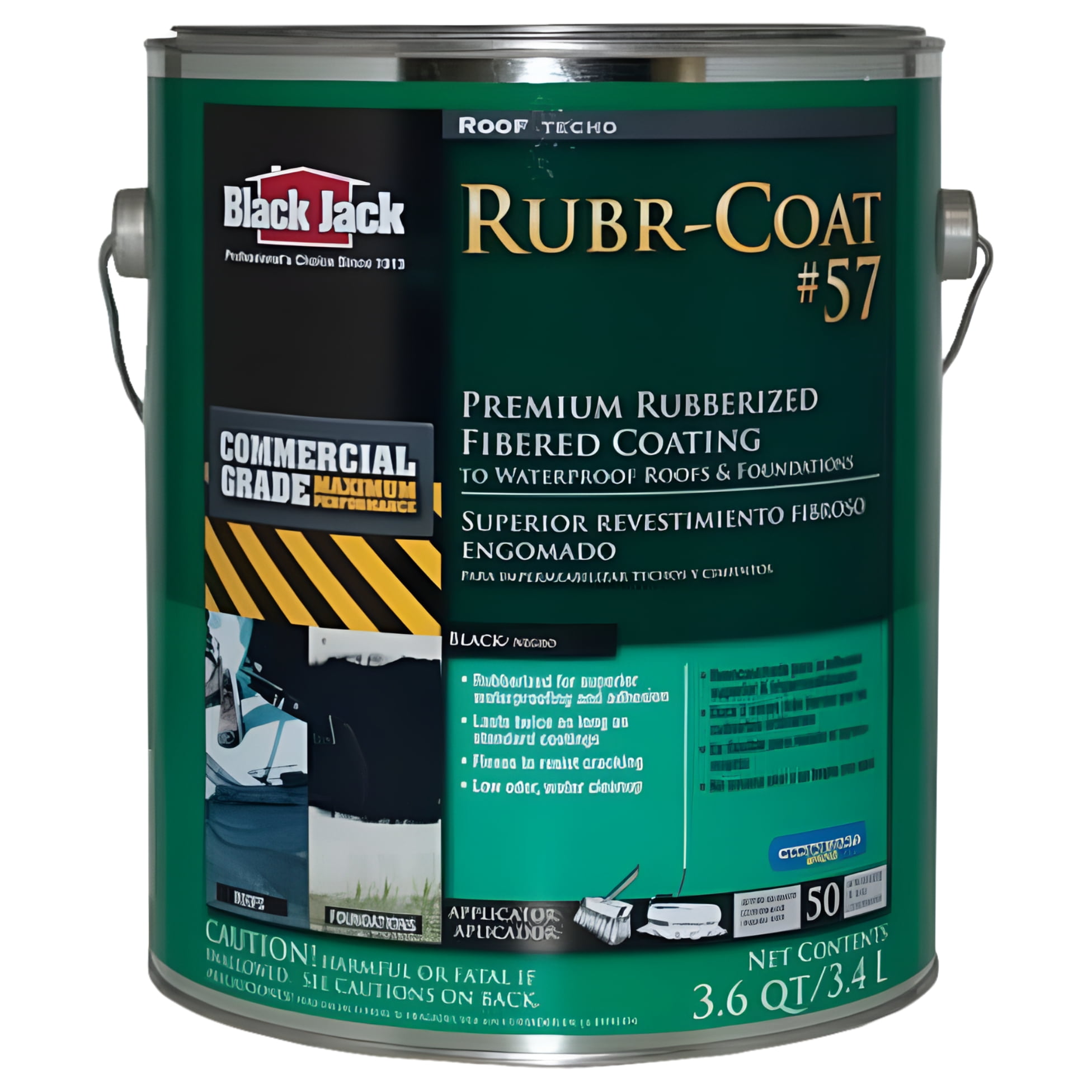 GARDNER-GIBSON 6080-9-34 Series 3.6QT Rubb Roof Coating - Walmart.com