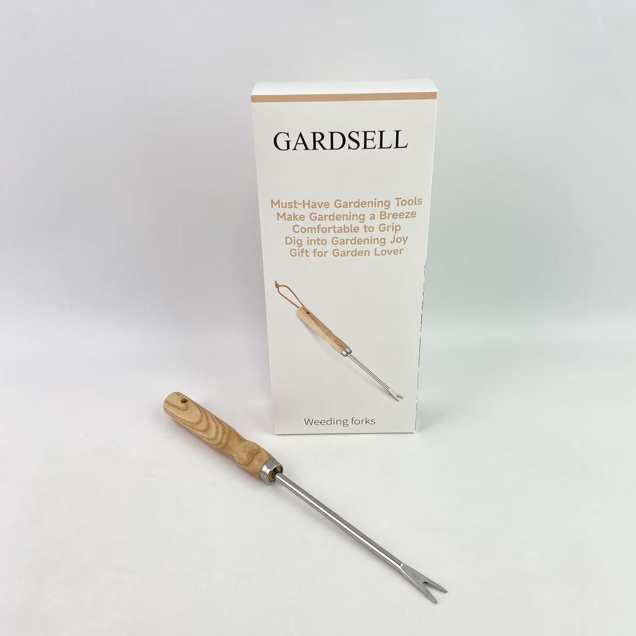 GARDSELL Weeding forks,Heavy Duty Gardening Hand Tools with Wooden ...