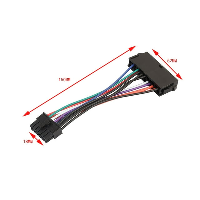 GARENAS 15cm Atx 24 Pin to 12 Pin Power Supply Cable 24P to 12P Cord for Acer Q87H3-Am - Walmart.com