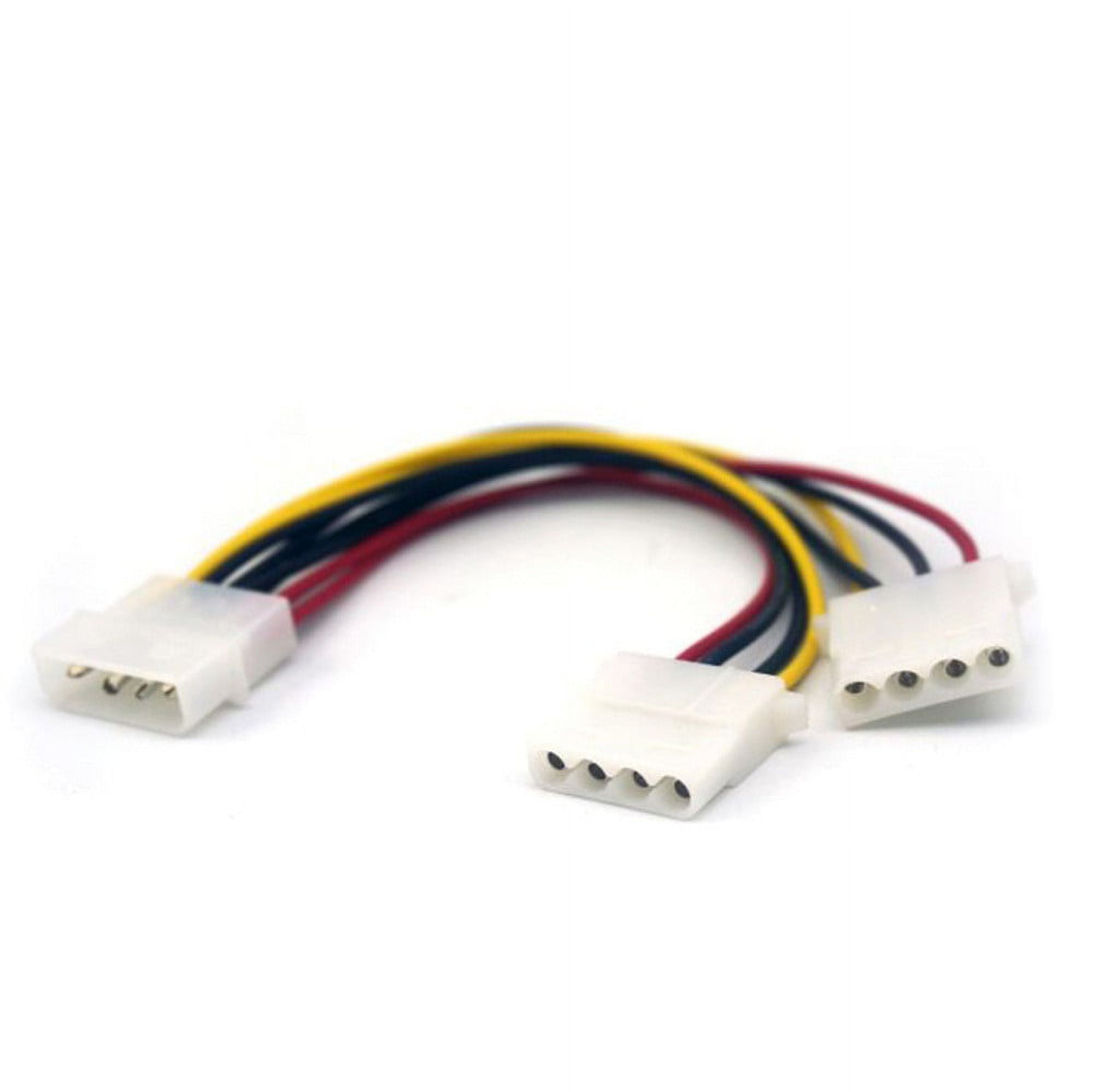 GARENAS 18cm 2 Way 4 pin PSU Power Splitter Cable LP4 Molex 1 to 2 ...