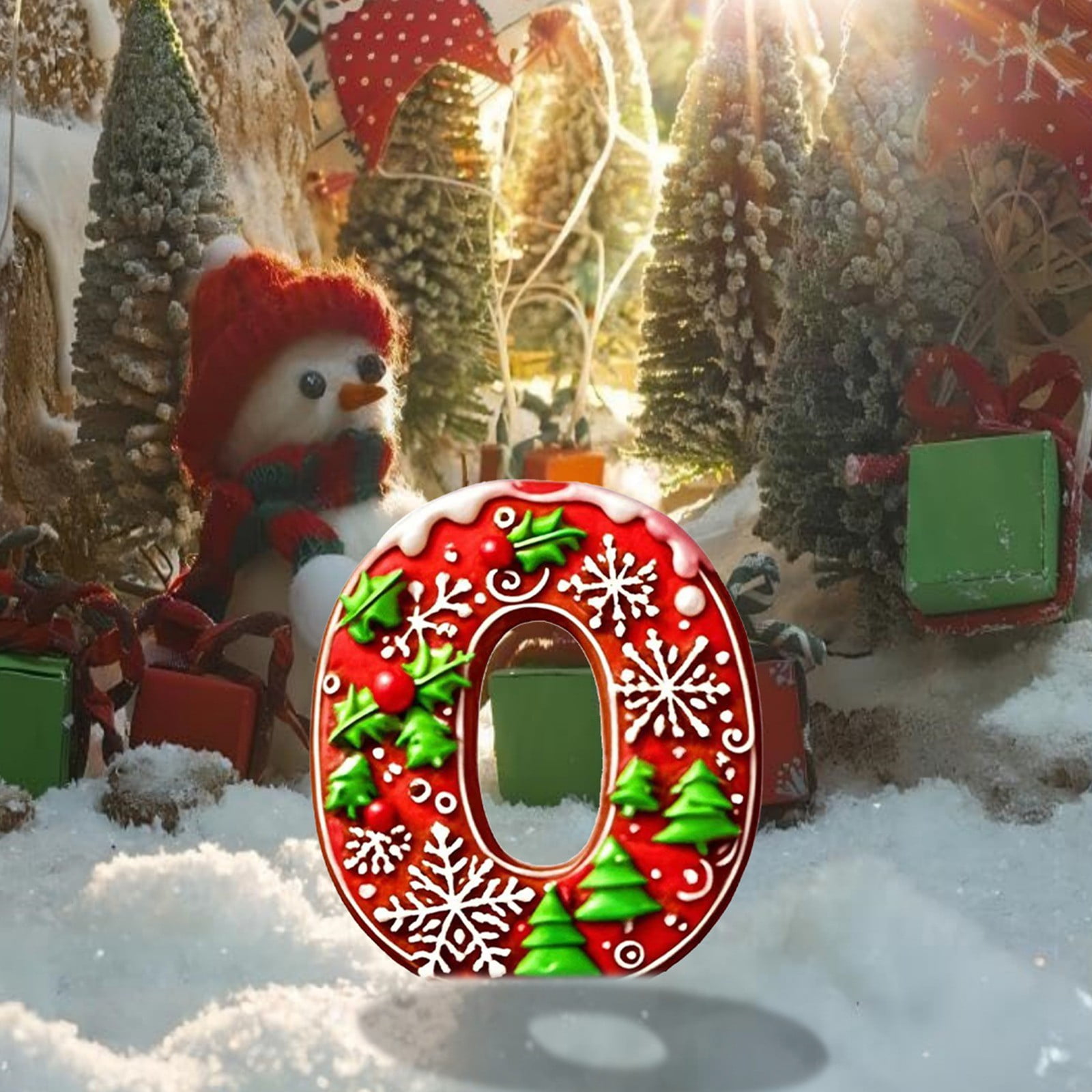 GARENAS 26 Pieces Letter Ornaments Christmas Outdoor Christmas Tree ...