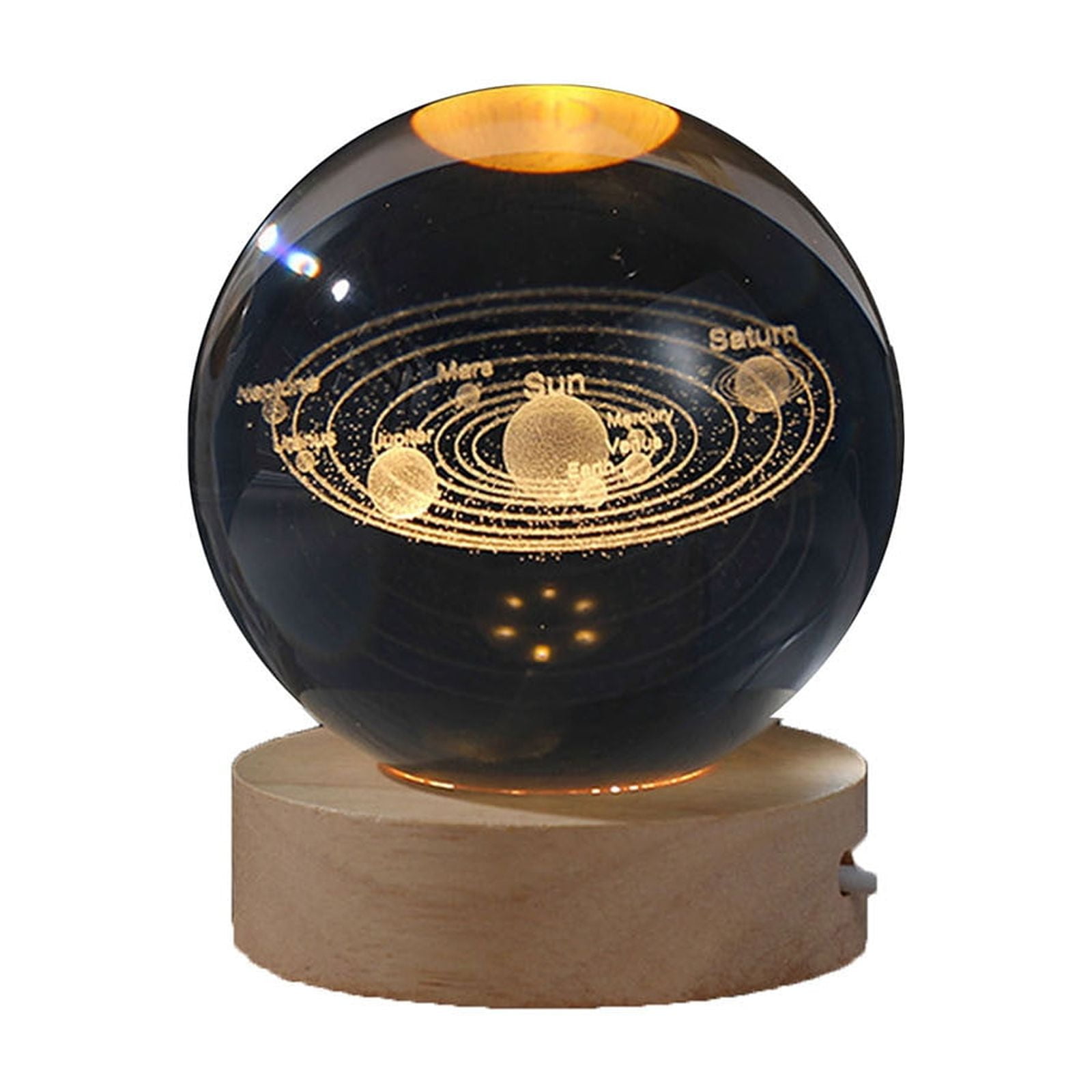 GARENAS 3D Galaxy Night Light for Kids with Colorful LED Light Base ...