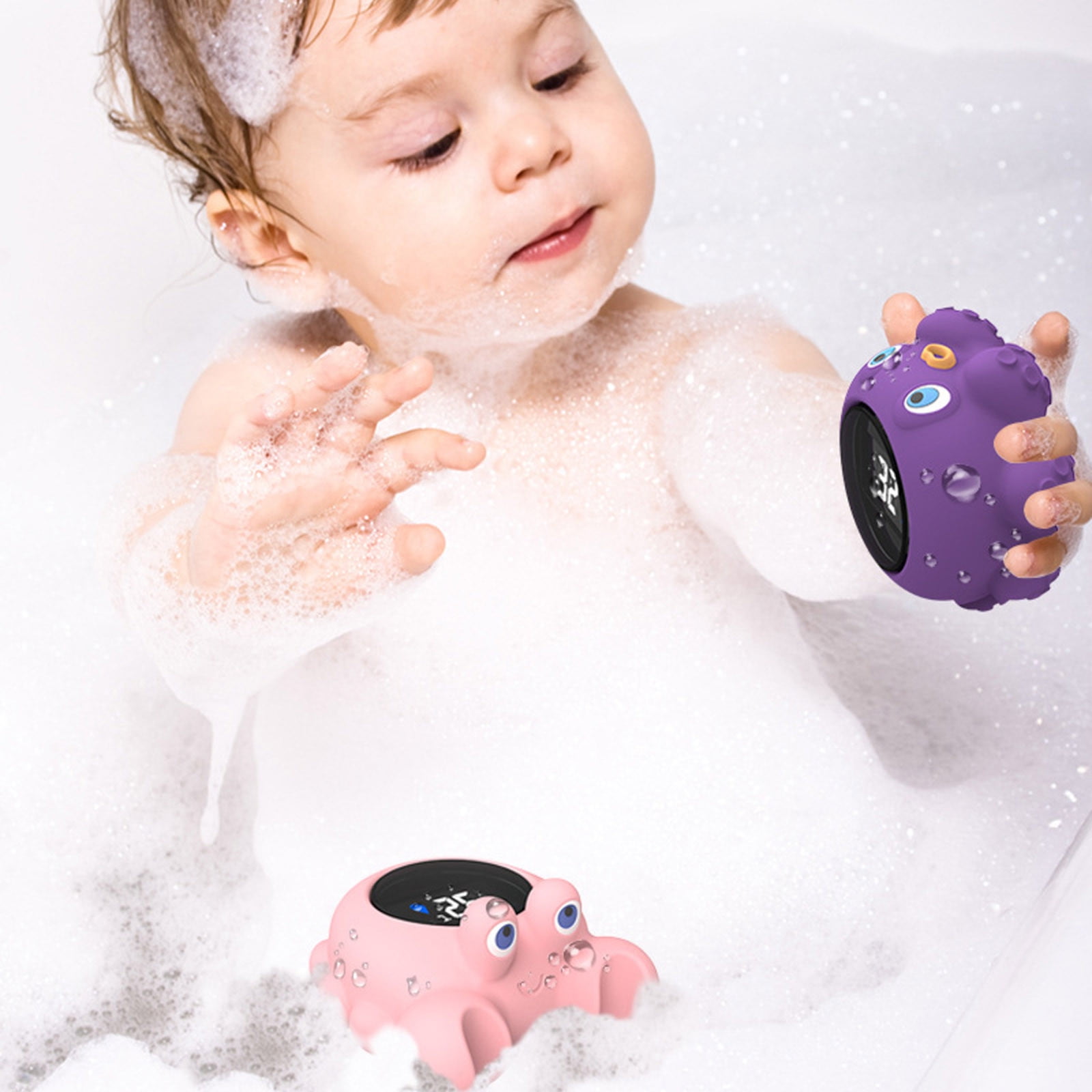 GARENAS Baby Bath with LED Display and Temperature Warning Digital Room ...