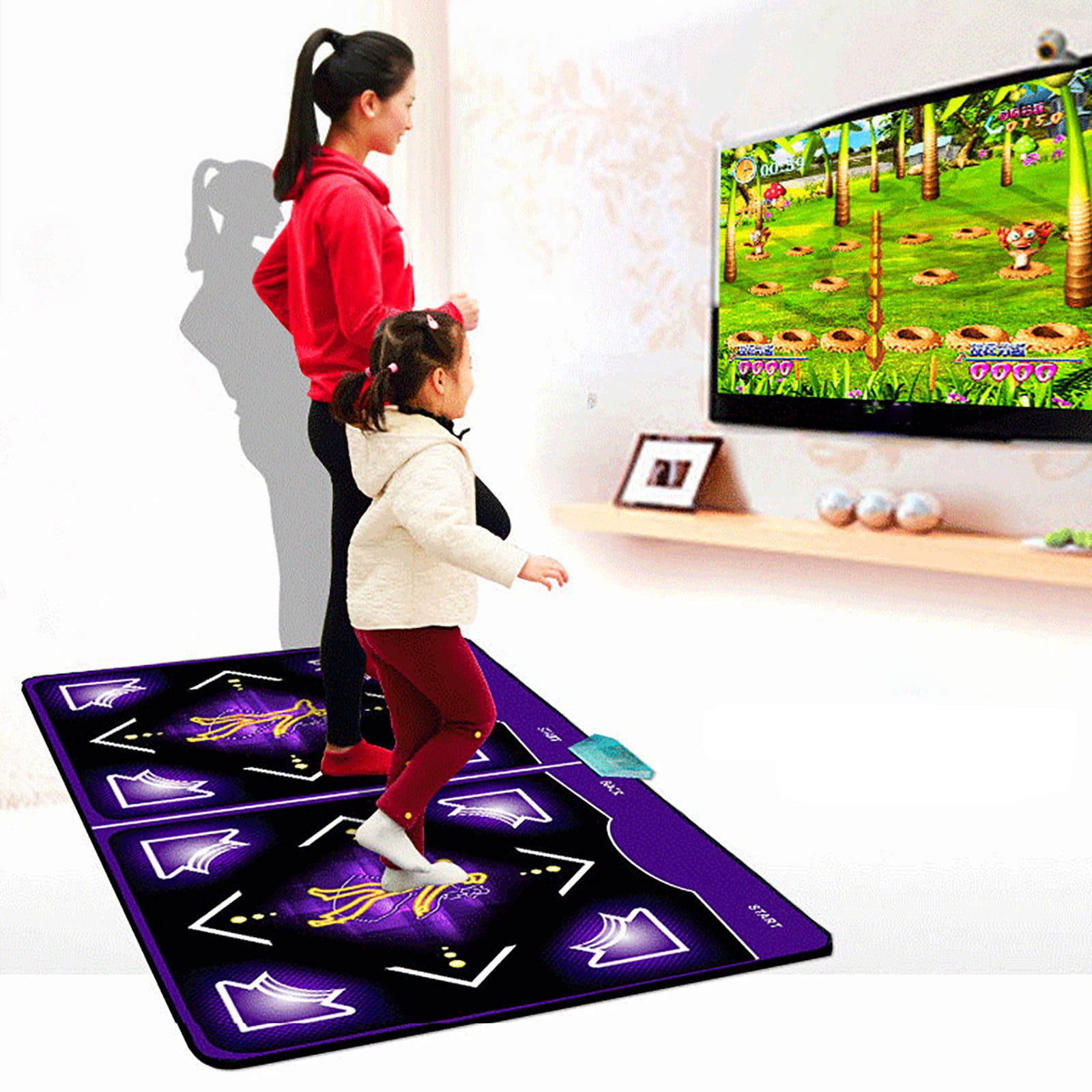 GARENAS Children's and Adult Dance Mats, TV and PC Dual-user Wireless ...