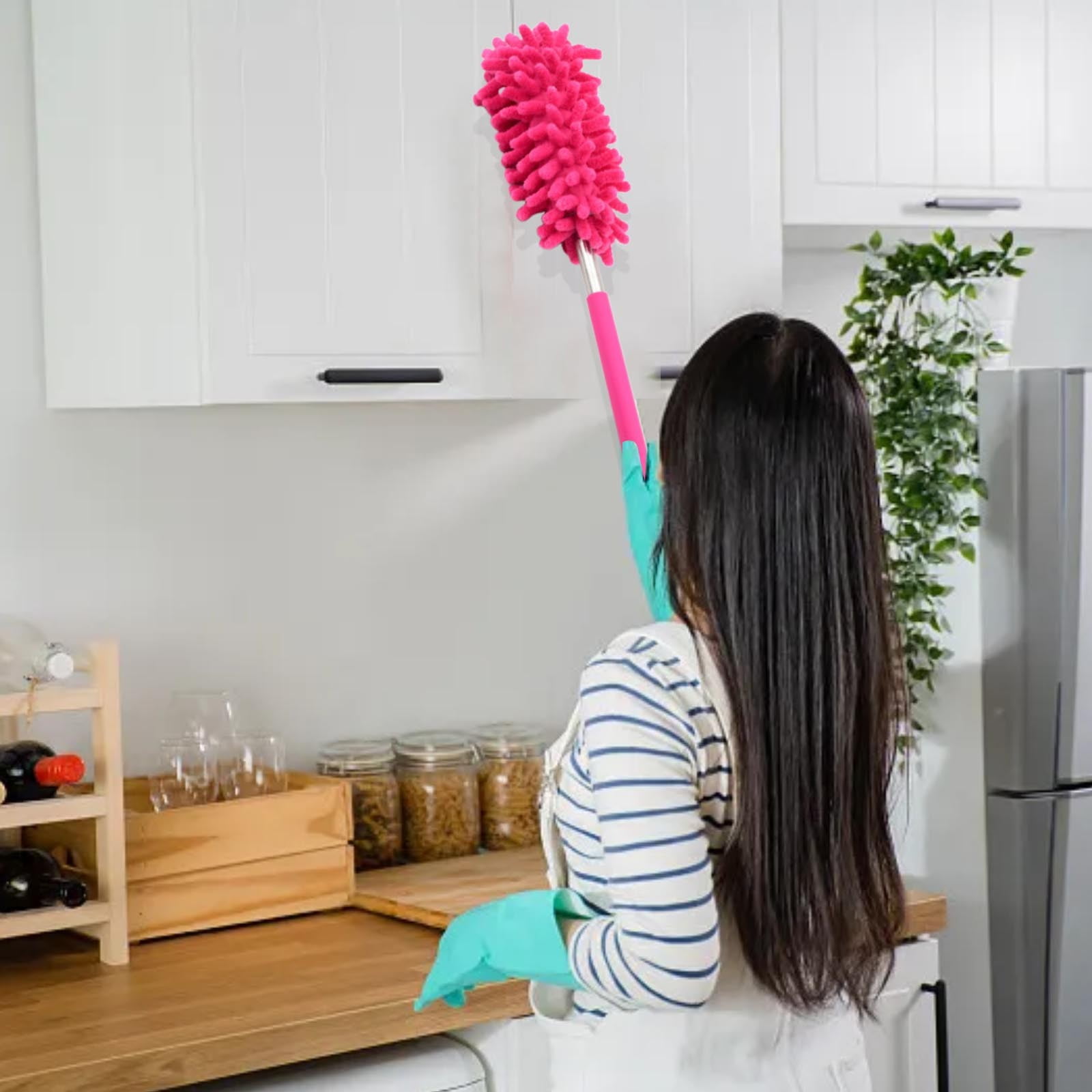 GARENAS Steel Extended Feather Duster Duster Multi Functional ...