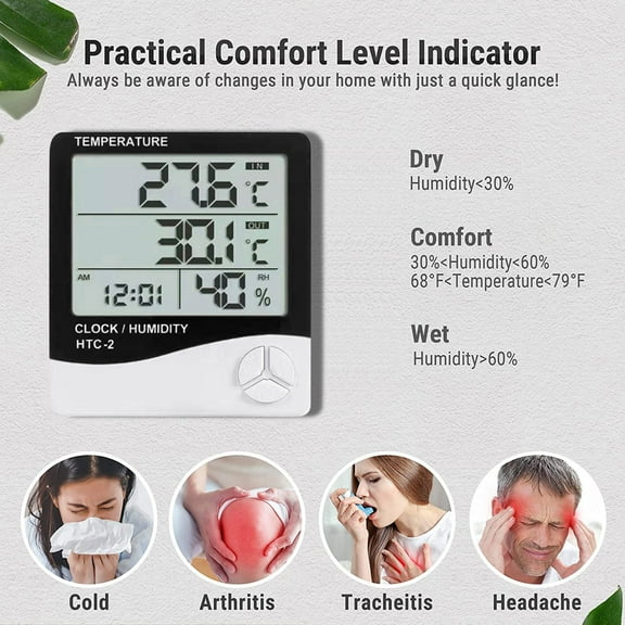ThermoPro TP55 Digital Hygrometer Indoor Thermometer Humidity Gauge ...