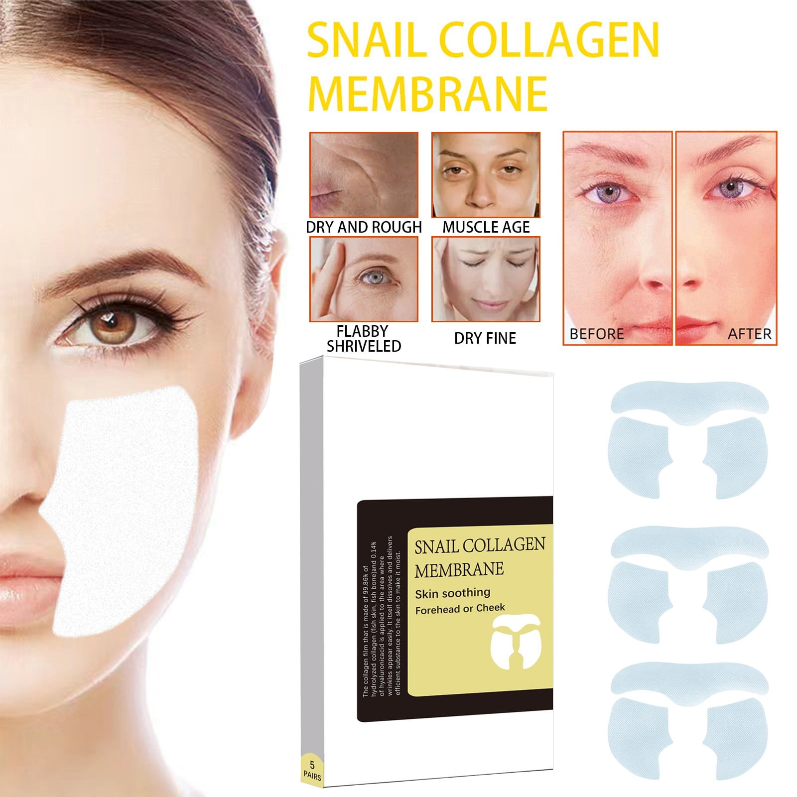 GARENAS Glass Skin Face Mask 1 Collagen for Deep Moisturizing & Skin ...