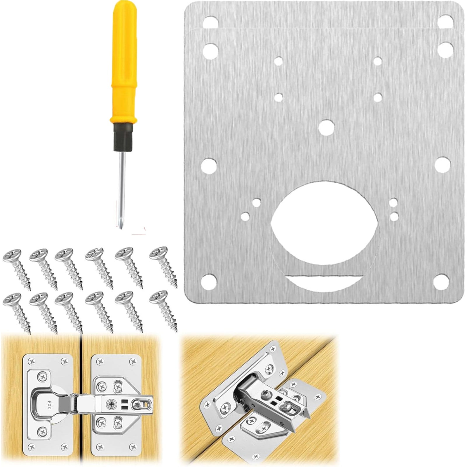GARENAS Hinge Kit Cabinet Kit Kitchen Door Hinges Door Hinge Kit Proof ...