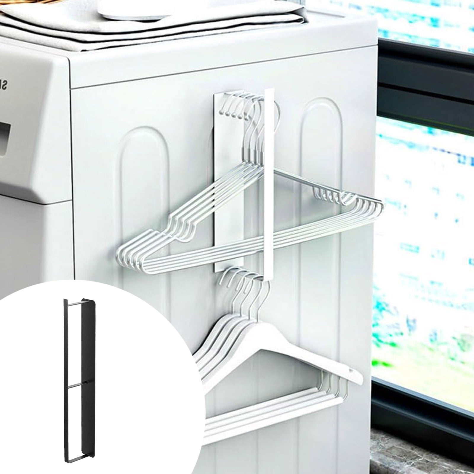 GARENAS Laundry Hanging Rod Hanging Rack Laundry Hanger Laundry Rack ...