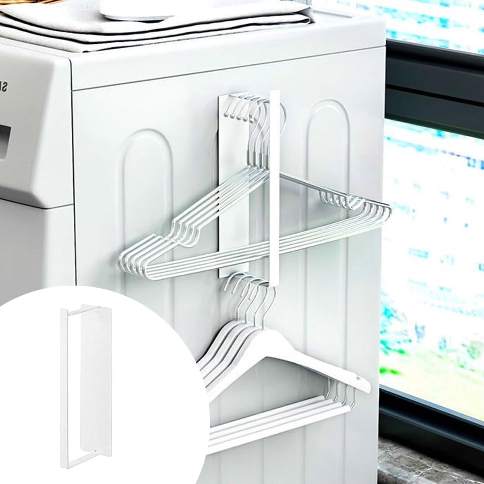 GARENAS Laundry Hanging Rod Hanging Rack Laundry Hanger Laundry Rack ...