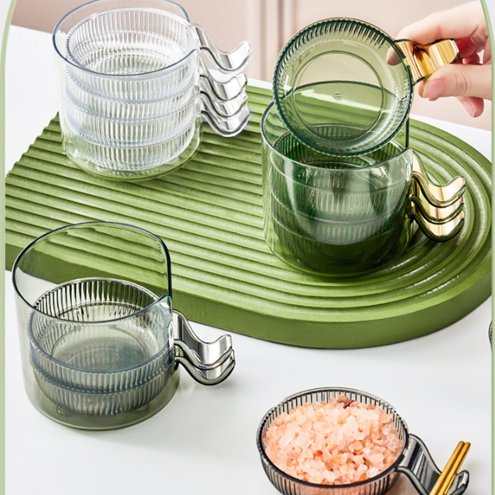 GARENAS Light Soy Dish Set Elegant Small Serving Plates for Home ...